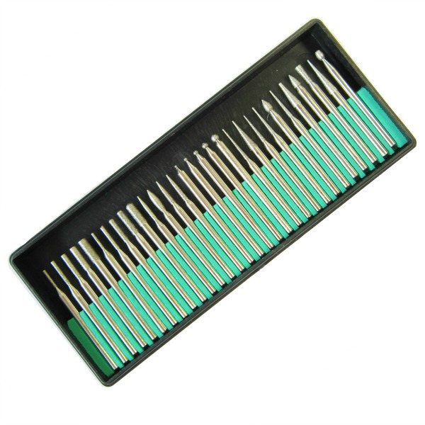 30 Piece Diamond Point Set - 3mm Shank - Mixed Head